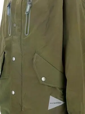 AND WANDER Reflective Hooded Jacket - Green