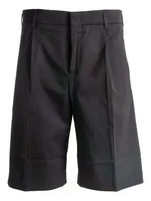 Jacquemus Ovalu Pleated Shorts - Black