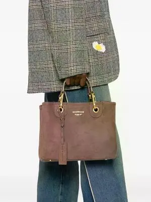 Emporio Armani Suede Tote Bag With Logo