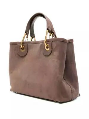Emporio Armani Suede Tote Bag With Logo