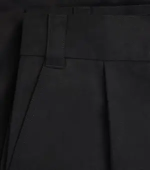 Studio Nicholson Cotton Twill Pleated Trousers - Black