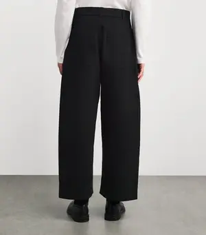 Studio Nicholson Cotton Twill Pleated Trousers - Black