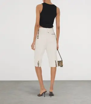Burberry Cotton-blend Gathered Tank Top - Black