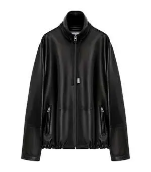 Loewe Leather Track Jacket - Black