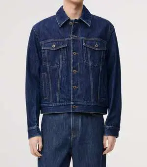 Loewe Leather-denim Hybrid Jacket