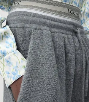 Loewe Waistband-detail Wool-blend Shorts