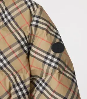 Burberry Quilted Check Puffer Jacket - Beige