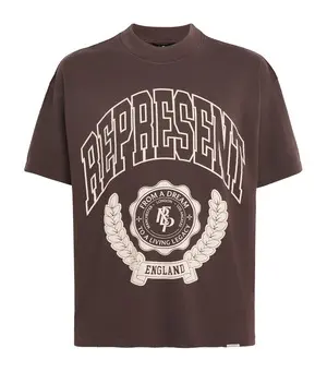 REPRESENT Represent Cotton Legacy Crest T-Shirt Burgundy