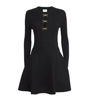 Claudie Pierlot Knit Bow-detail Mini Dress
