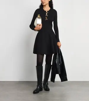 Claudie Pierlot Knit Bow-detail Mini Dress