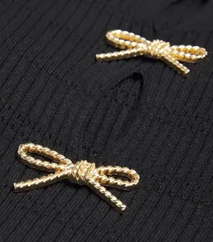 Claudie Pierlot Knit Bow-detail Mini Dress