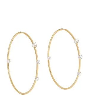 JADE TRAU Large Penelope Plié Hoop Earrings - Gold