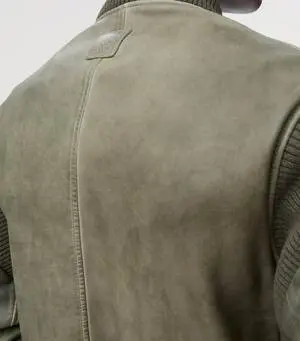 Loewe Nappa Leather Bomber Jacket - Green