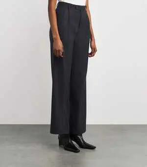 Sandro Pinstripe Embellished Trousers
