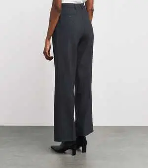 Sandro Pinstripe Embellished Trousers
