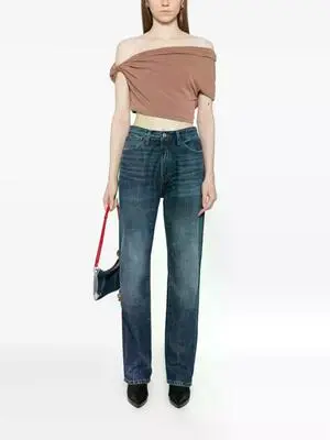 AYA MUSE Buckled Straight-leg Jeans