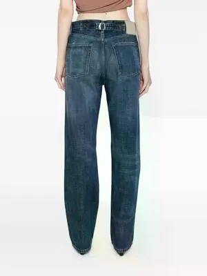 AYA MUSE Buckled Straight-leg Jeans