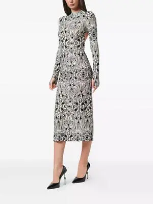 Philipp Plein Gothic Plein Midi Dress