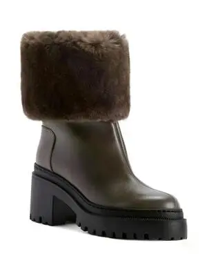 GIUSEPPE ZANOTTI Mairi Fur-cuff Boots - Brown