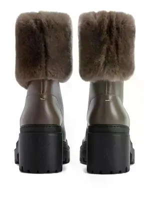 GIUSEPPE ZANOTTI Mairi Fur-cuff Boots - Brown