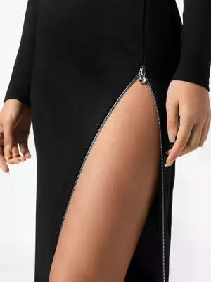 Philipp Plein Long-sleeve Side-zip Maxi Dress