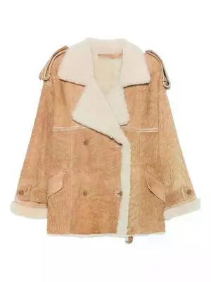 SALVATORE SANTORO Double-breasted Shearling Coat