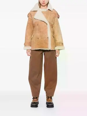 SALVATORE SANTORO Double-breasted Shearling Coat
