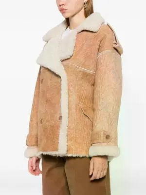 SALVATORE SANTORO Double-breasted Shearling Coat