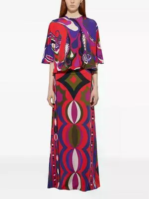 Emilio Pucci Collane Print Maxi Skirt