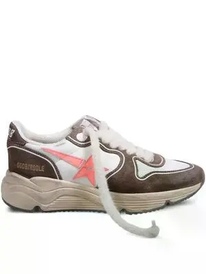 GOLDEN GOOSE Star-appliqué Panelled Sneakers - Brown