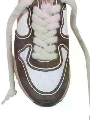 GOLDEN GOOSE Star-appliqué Panelled Sneakers - Brown