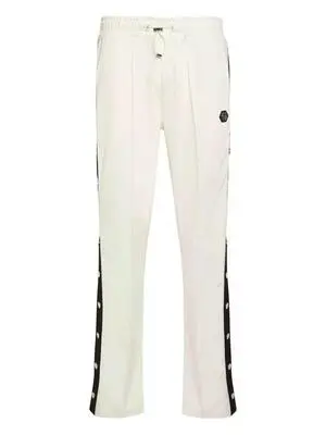 Philipp Plein Button-fastening Side-stripe Track Pants
