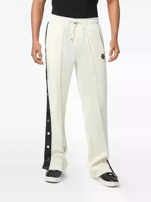 Philipp Plein Button-fastening Side-stripe Track Pants