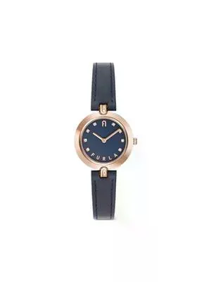 Furla Logo Links 28mm Watch - Blue