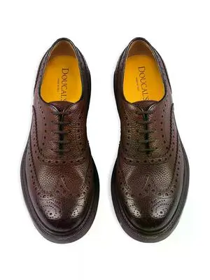 DOUCAL'S Leather Oxford Shoes - Brown