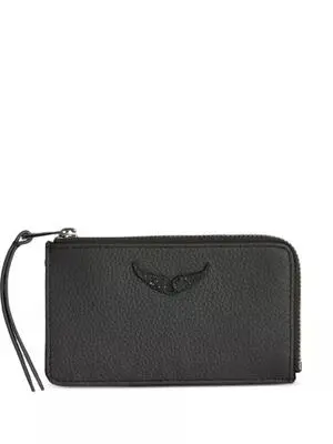 Zadig&Voltaire Wings-detail Top-zip Wallet - Black