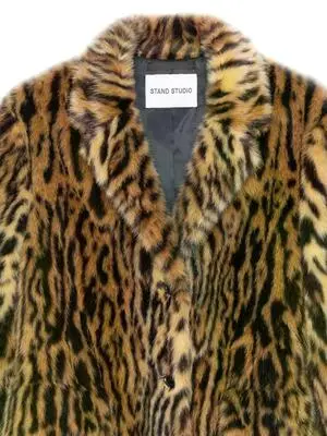 STAND STUDIO Animal-print Faux-fur Coat