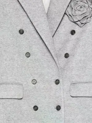 Giuseppe Di Morabito Rose-embellished Double-breasted Coat