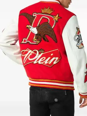 Philipp Plein Patch Varsity Bomber Jacket