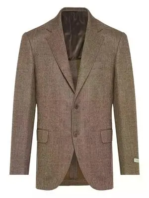 Canali Kei Notched-lapels Single-breasted Blazer - Brown