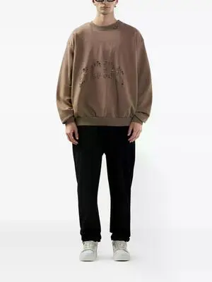 Gcds Logo-embellished Sweatshirt - Neutrals