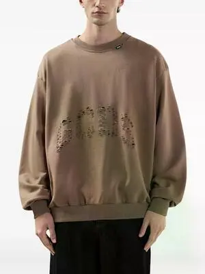 Gcds Logo-embellished Sweatshirt - Neutrals