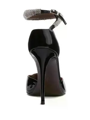GIUSEPPE ZANOTTI 105mm Elenie Crystal-embellished Pumps - Black