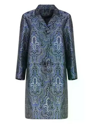 CARLOTTA CANEPA Patterned Jacquard Single-breasted Coat