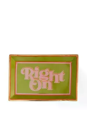 Jonathan Adler Right On Rectangle Tray - Green