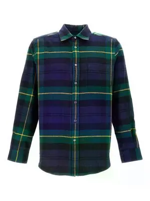 Portuguese Flannel Button Plaid Shirt - Blue