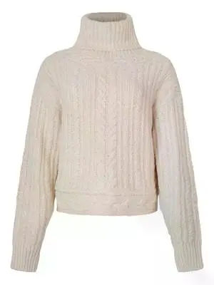 Isabel Marant Cable-knit Roll-neck Sweater