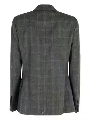 Aspesi Check-pattern Single-breasted Blazer