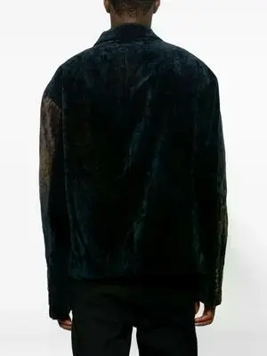 ZIGGY CHEN Gathered Velvet Blazer