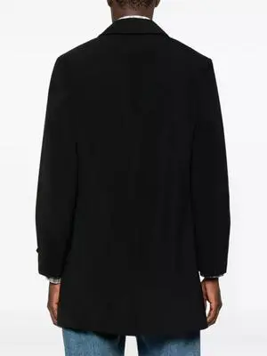 Aspesi Buttoned Single-breasted Coat - Black